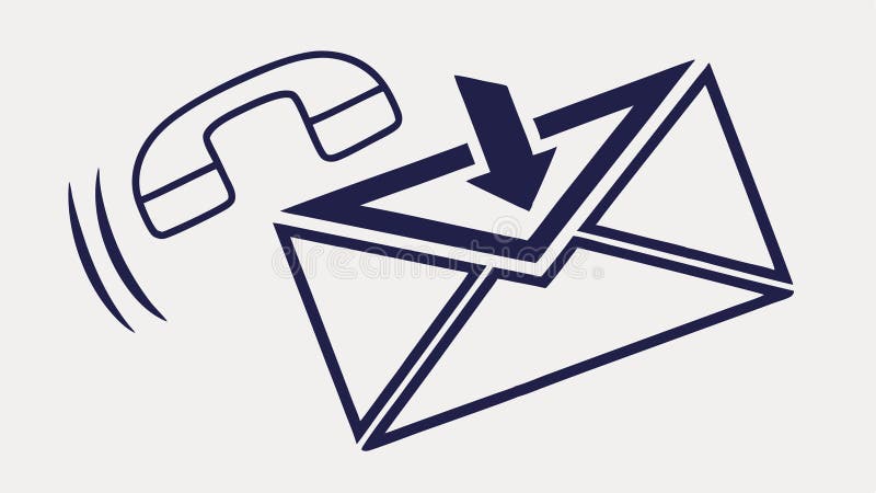 Mail and Phone Icon Communication and Contact Symbol Graphic Generative ...