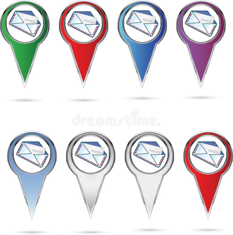 Mail pin stock vector. Illustration of marker, information - 40090008