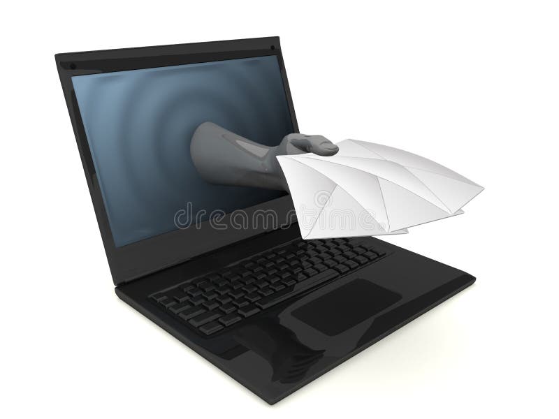 Computer Email Mailbox Address Stock Illustration - Illustration of ...