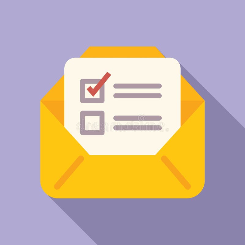 Mail Polling Booth Icon Flat Vector. People Vote Stock Illustration ...