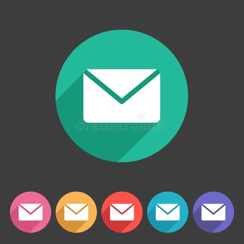 Mail Post Envelope Icon Flat Web Sign Symbol Logo Stock Vector ...