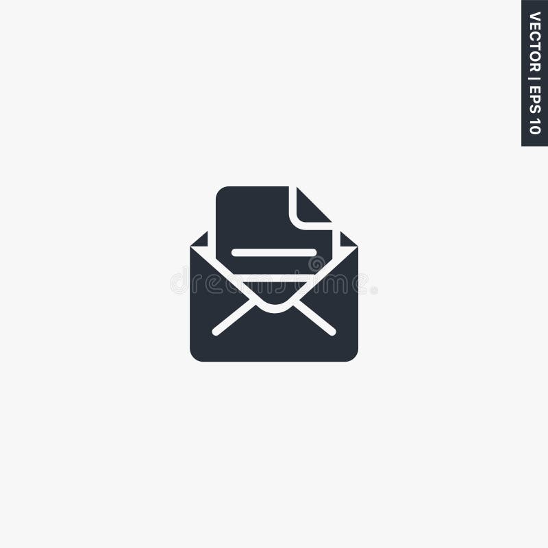 Mail, Premium Quality Flat Icon Stock Vector - Illustration of business ...