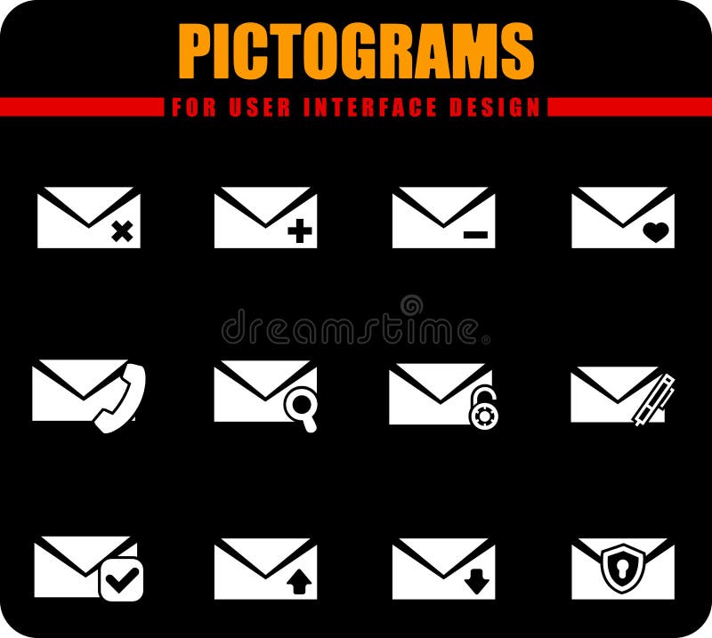 Mail icons set stock vector. Illustration of service - 148845908