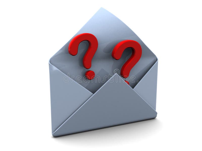 Red Envelope with Question Mark Inside Stock Illustration ...