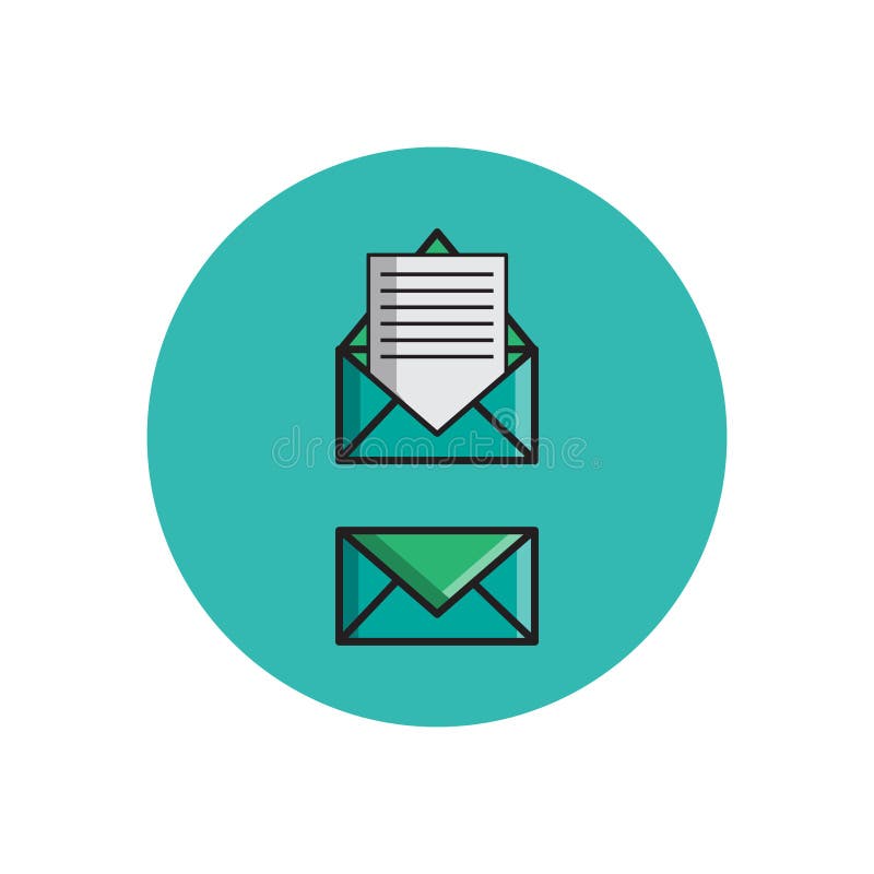 Unread Mail Icon In Trendy Design Style. Unread Mail Icon Isolated On ...