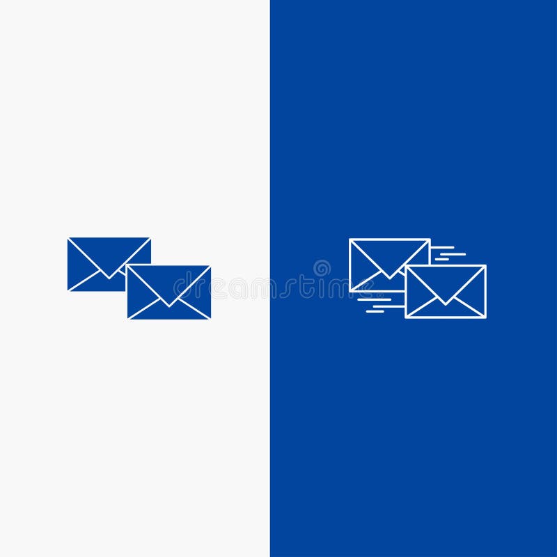 Mail, Reply, Forward, Business, Correspondence, Letter Line and Glyph ...