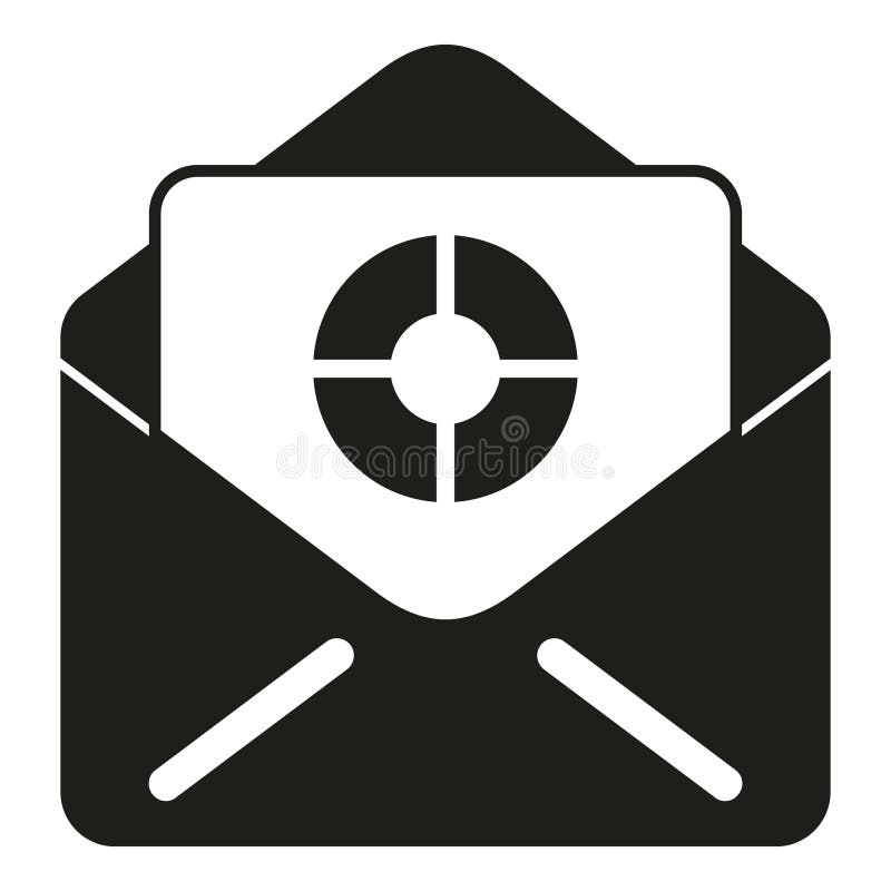 Mail Research Data Icon Simple Vector. Digital Business Stock Vector ...