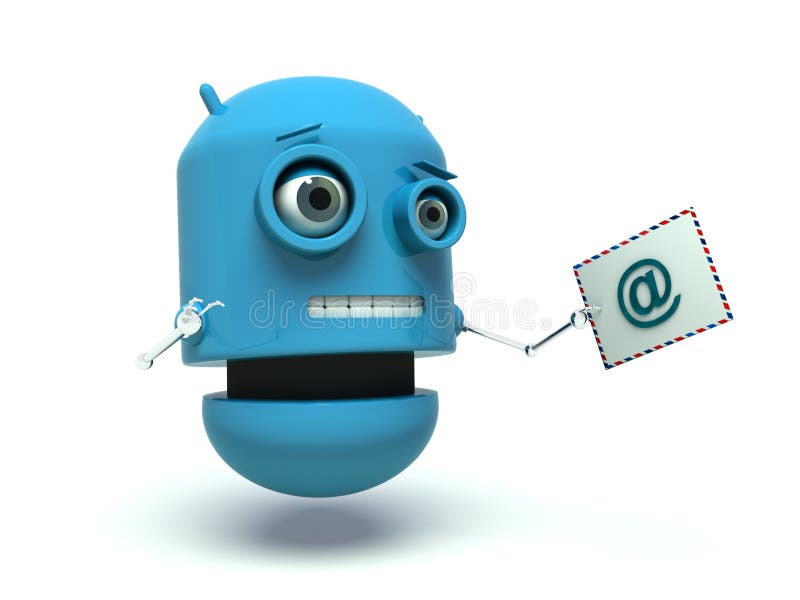 MAil Robot stock illustration. Illustration of icon, cyborg - 38824528