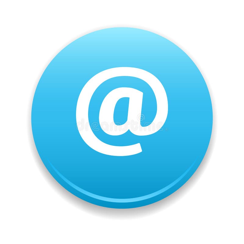 Mail Round Icon stock vector. Illustration of mail, symbol - 198484639