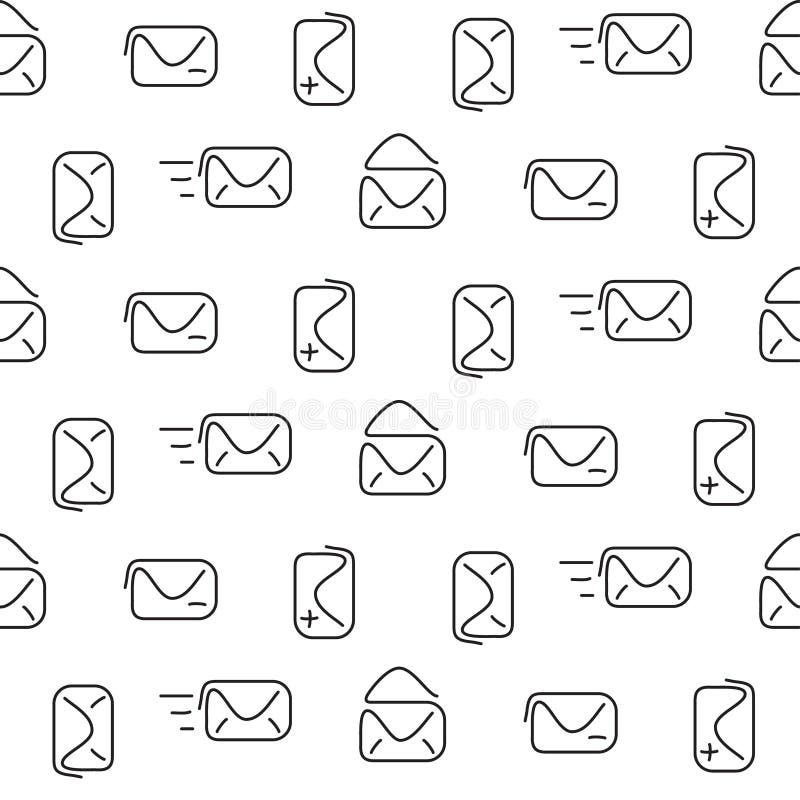 Mail seamless pattern stock vector. Illustration of communications ...