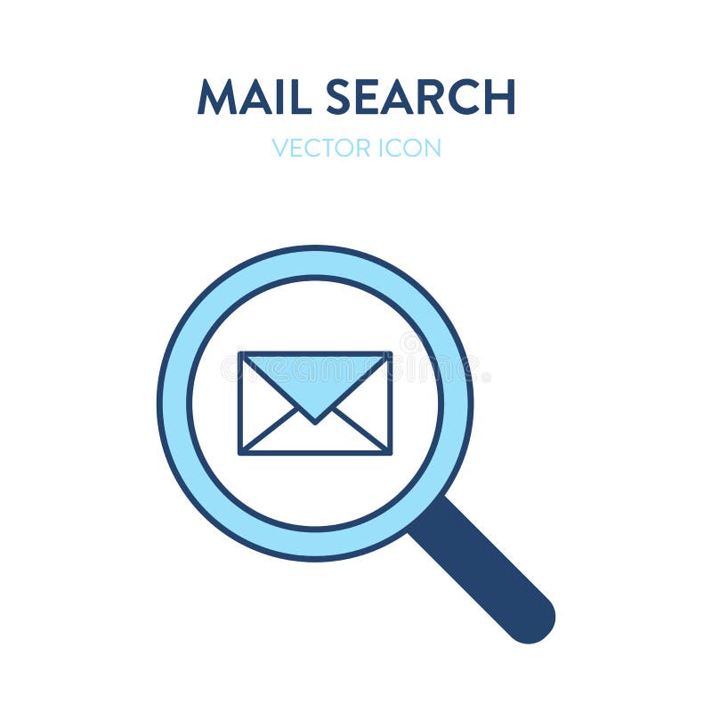 Mail search stock vector. Illustration of icon, research - 39529285