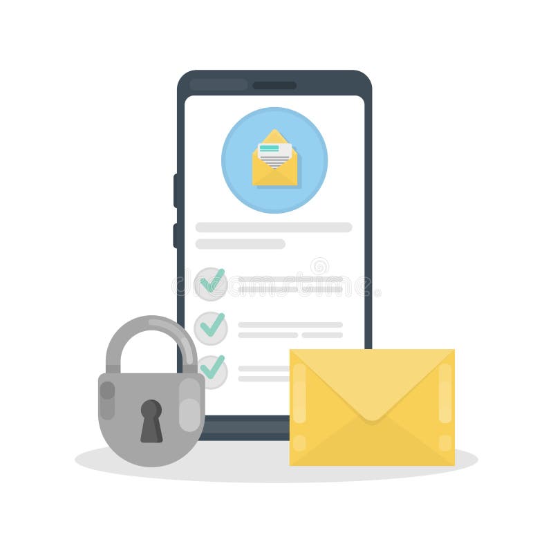 E-Mail Security stock illustration. Illustration of firewall - 4527192