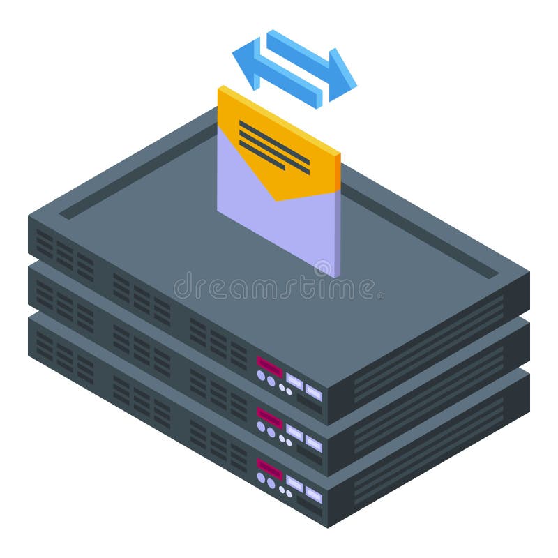 Mail Server Icon Isometric Vector. Data Information Stock Vector ...