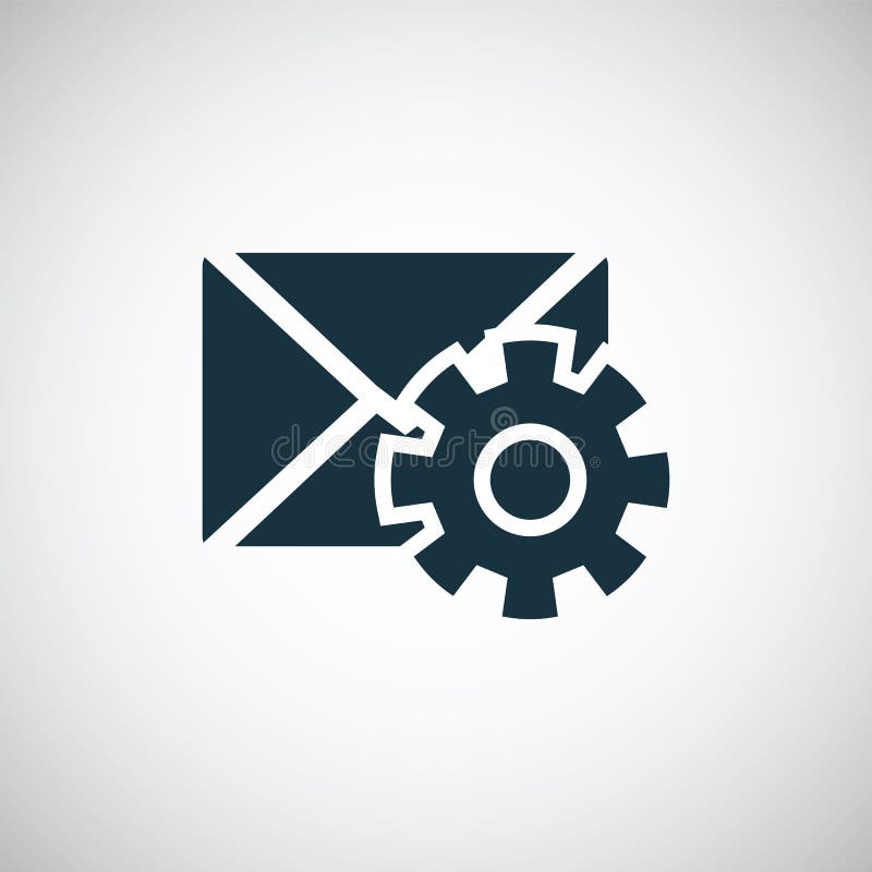 Mail Setting Icon Trendy Simple Concept Stock Vector - Illustration of ...