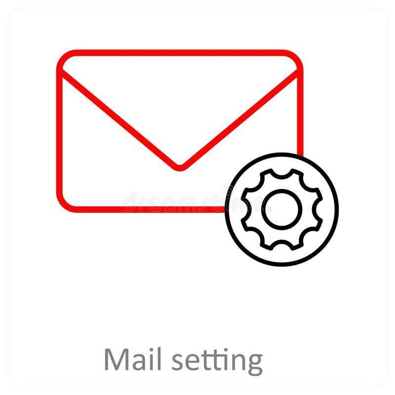 Mail Setting stock illustration. Illustration of vector - 340052136