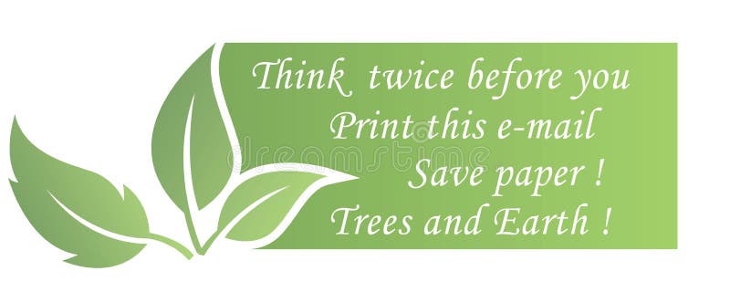 Email, Ecology, Saving Nature, Green Leaves Stock Vector - Illustration ...