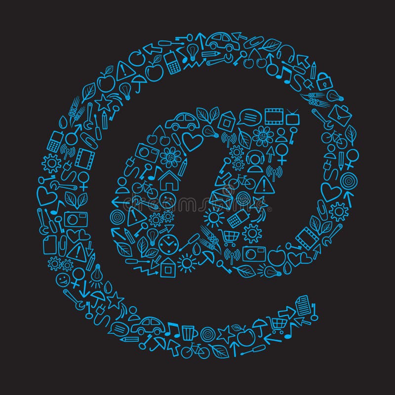 Mail Sign stock illustration. Illustration of digital - 12779643