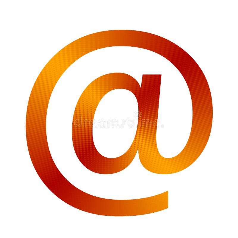 Mail Sign, at Sign of the Alphabet Made with Orange and Yellow ...