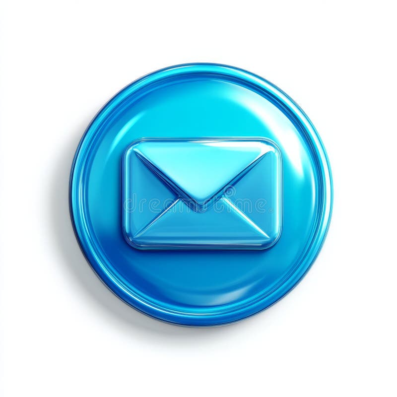 Mail Sign. Blue Envelope Icon Stock Image - Image of spam, internet ...