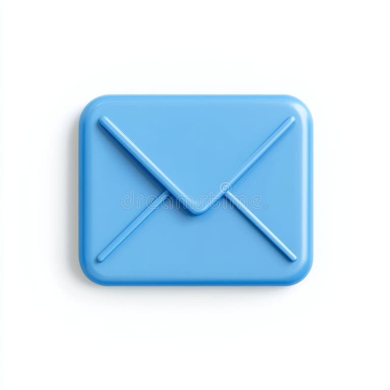 Mail Sign. Blue Envelope Icon Stock Photo - Image of envelope, plane ...