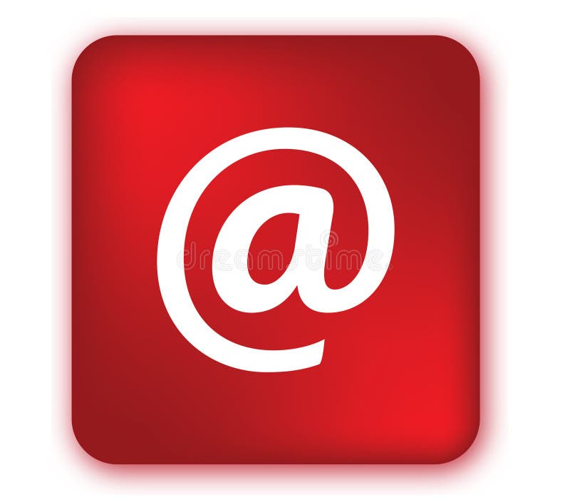 Mail at Sign on the Red Box Stock Illustration - Illustration of design ...