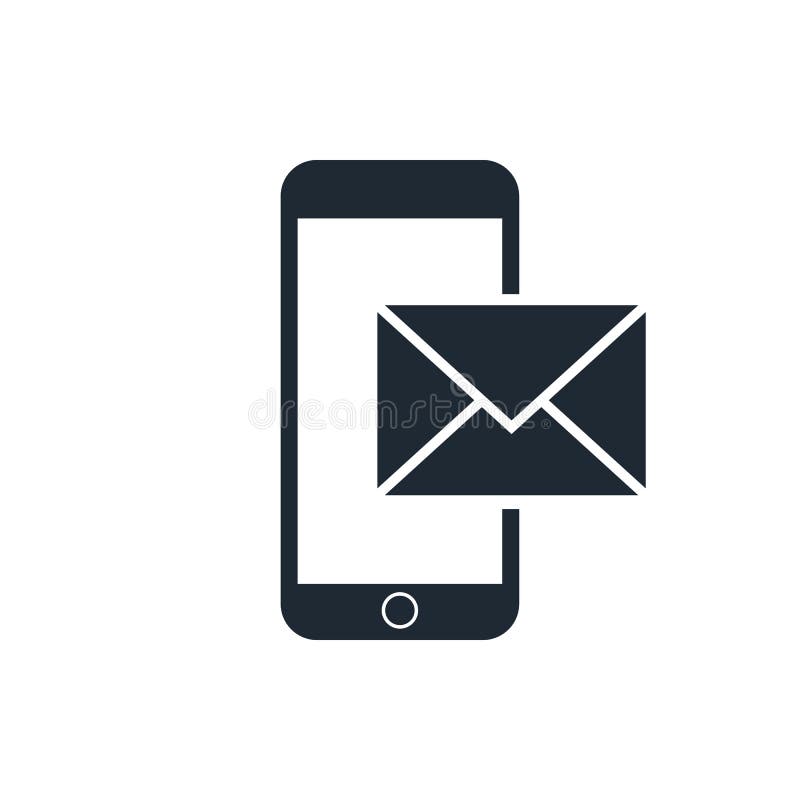 Mail smartphone icon stock vector. Illustration of emial - 189116885