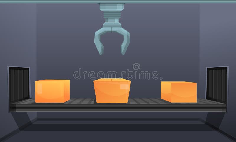 Mail Sorting Office with Manipulator Stock Vector - Illustration of ...