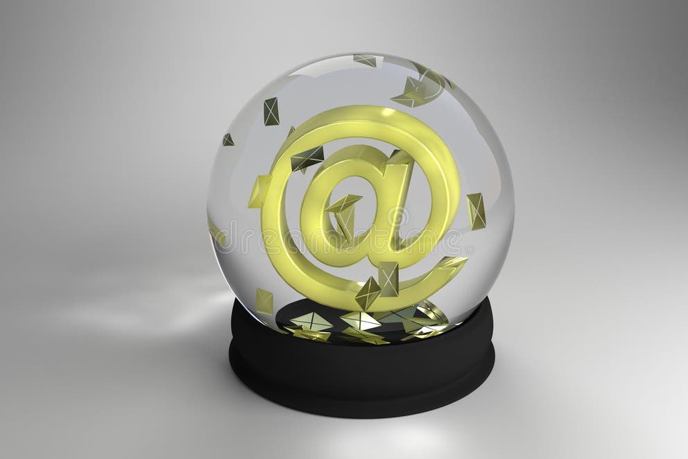 Mail in sphere stock illustration. Illustration of address - 12199218