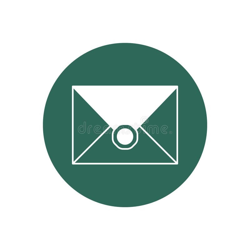 Mail Stamp Vector Icon with Background Trendy Colors Stock Vector ...