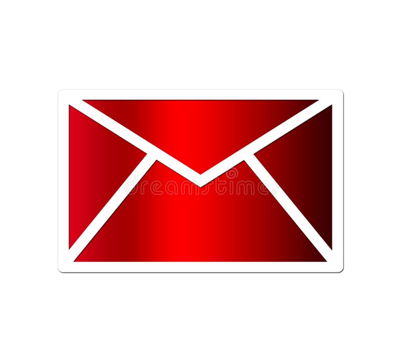 3d red mail icon stock illustration. Illustration of conceptual - 9917754