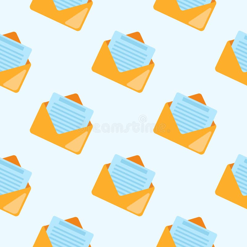 Email Seamless Pattern. Mail Symbol Wallpaper. Business Backdrop Stock ...