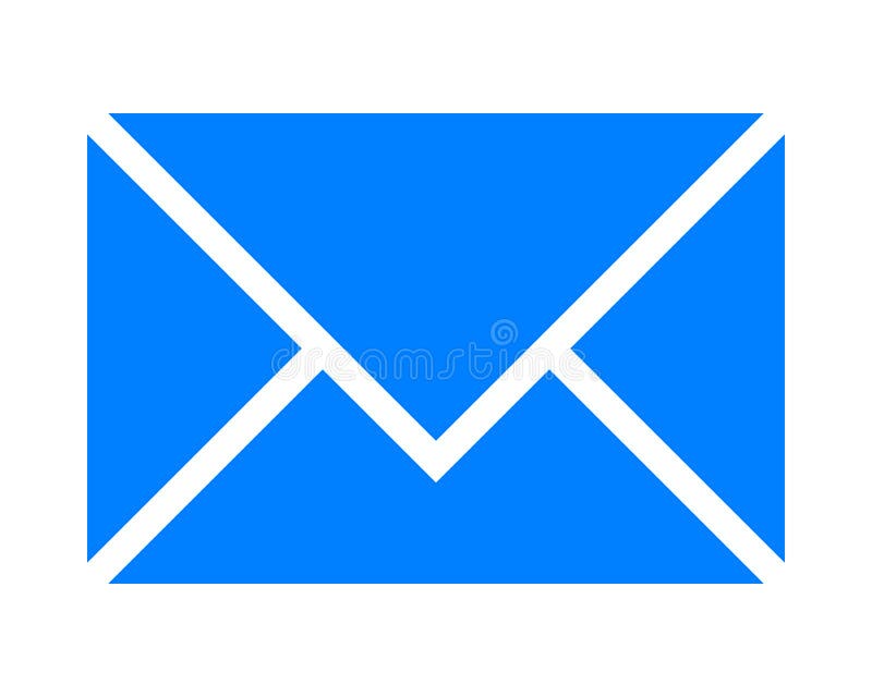 Mail Symbol Icon - Blue Simple, Isolated - Vector Stock Vector ...