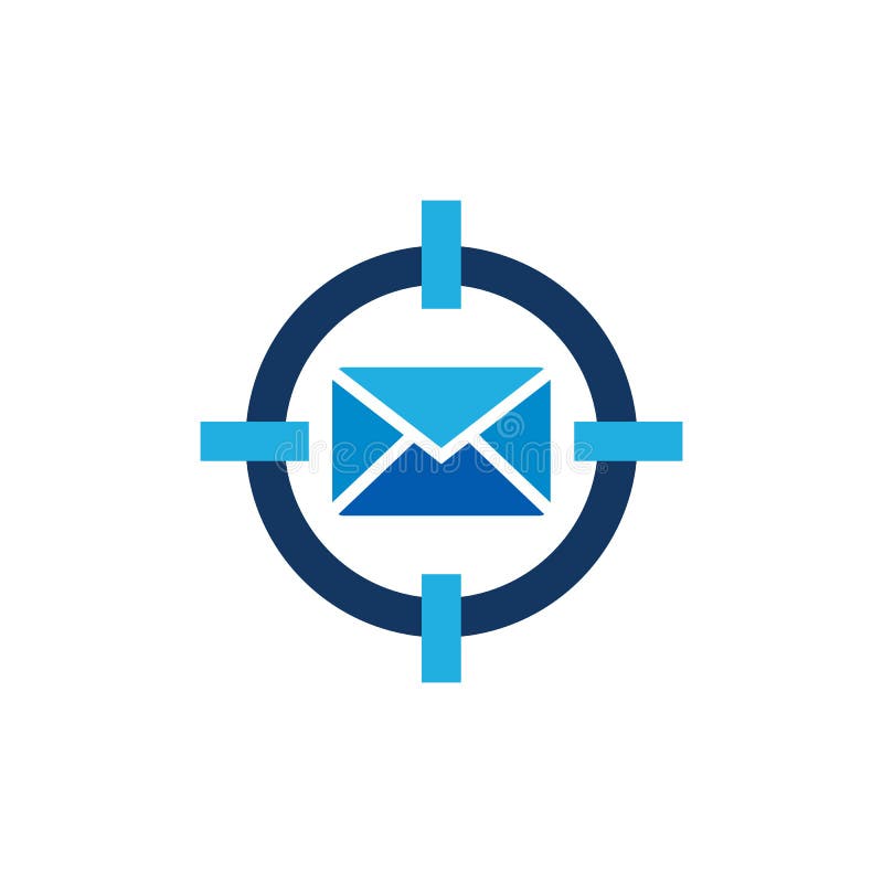 Mail Target Logo Icon Design Stock Vector - Illustration of internet ...