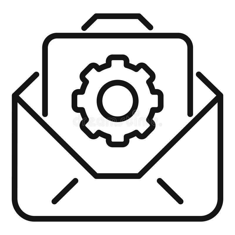 Mail Technical Icon Outline Vector. Data Support Stock Illustration ...