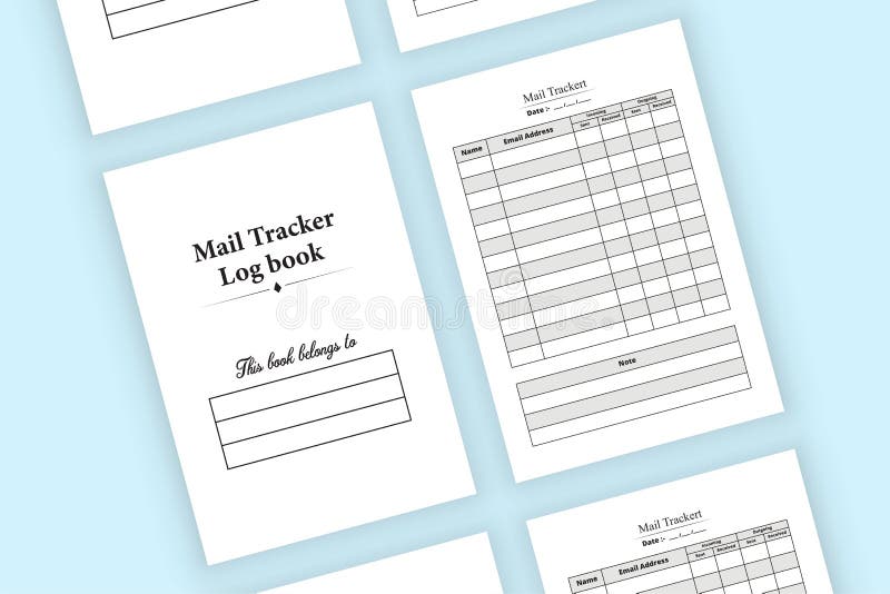 Mail Tracker Journal KDP Interior. Business Information Log Book ...
