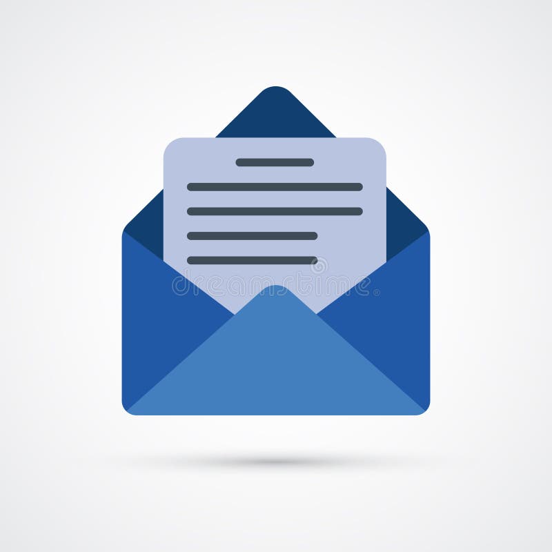 Mail Trendy Icon, Glyph Style Isolated on White Background. Symbol for ...