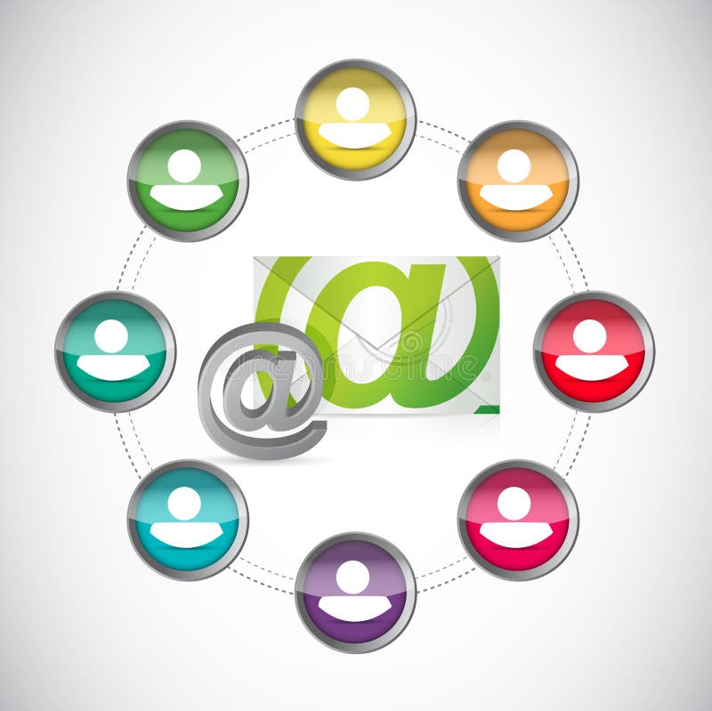 Mail Us Contacts Connections Illustration Stock Illustration ...