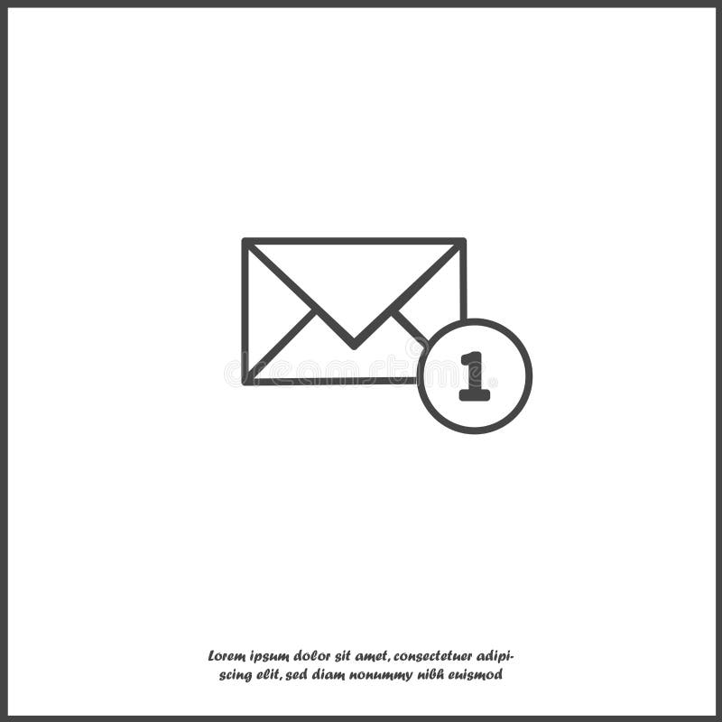 Mail Vector Icon on Flat Design. E-mail Vector on White Isolated ...