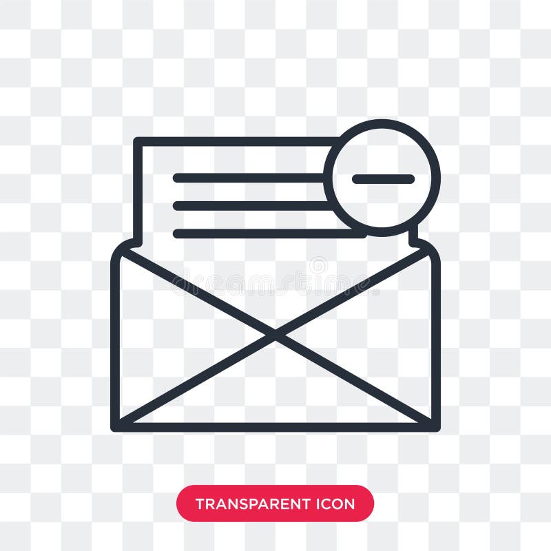 Mail Vector Icon Isolated on Transparent Background, Mail Logo Design ...