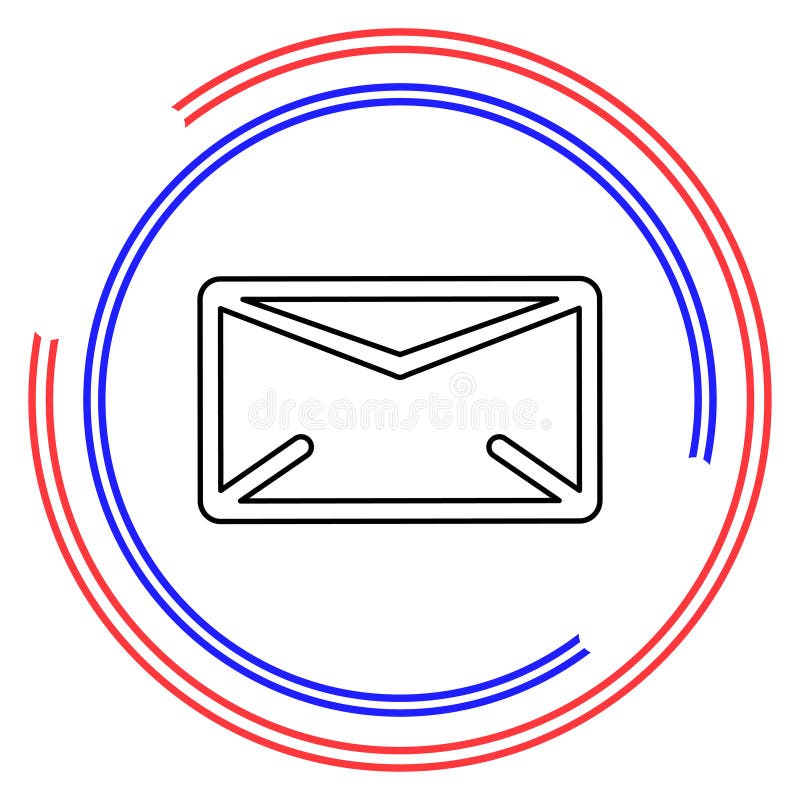 Mail vector icon stock illustration. Illustration of design - 188780724