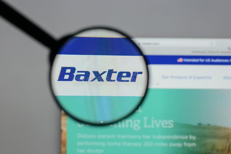 Mailand, Italien - 10. August 2017: Baxter International-Logo Auf ...
