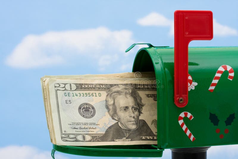 Money in the Mailbox stock image. Image of cash, dollar - 4708121