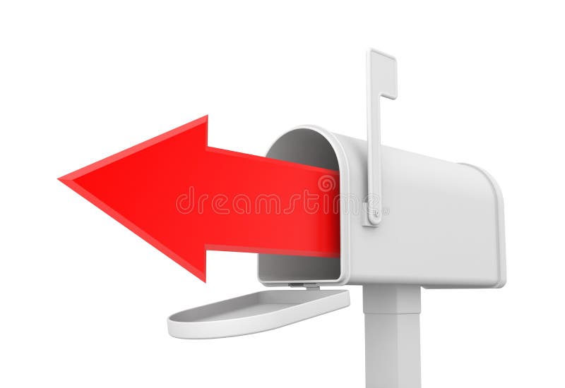 Mailbox with arrow stock illustration. Illustration of concept - 20891528