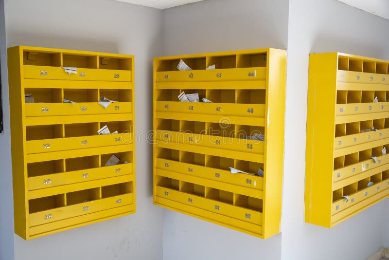 Mailbox on Condominium , Resident, Apartment Service. Letter Box Stock ...