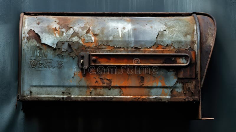Mailbox dented metal stock illustration. Illustration of wrinkle ...