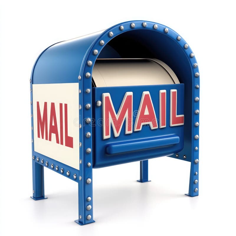 Mailbox Design with Stylized Lettering Stock Illustration ...