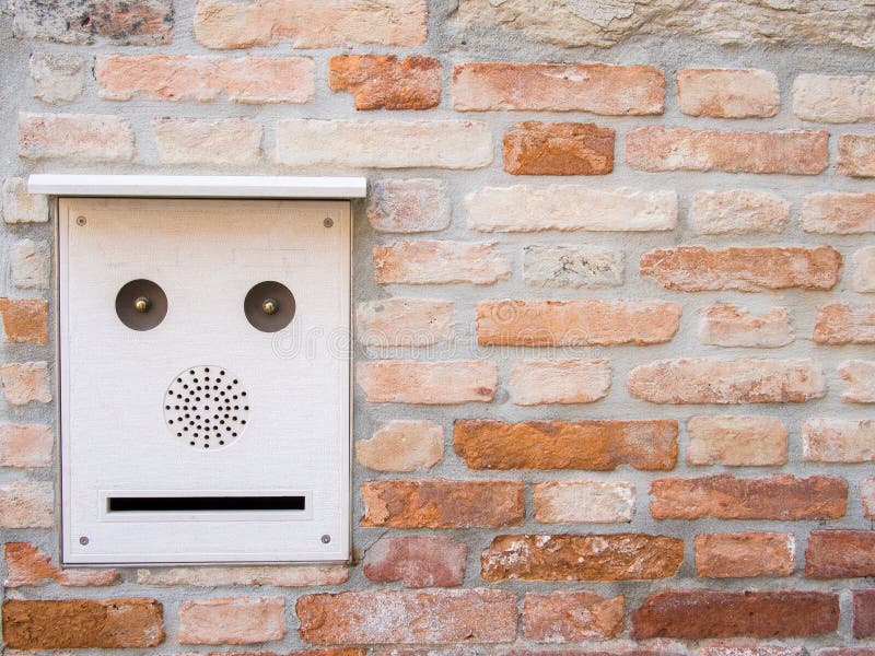 Mailbox Face stock photo. Image of color, nose, brick - 45359916