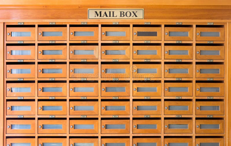 Mailbox in condo stock image. Image of information, contact - 71968021
