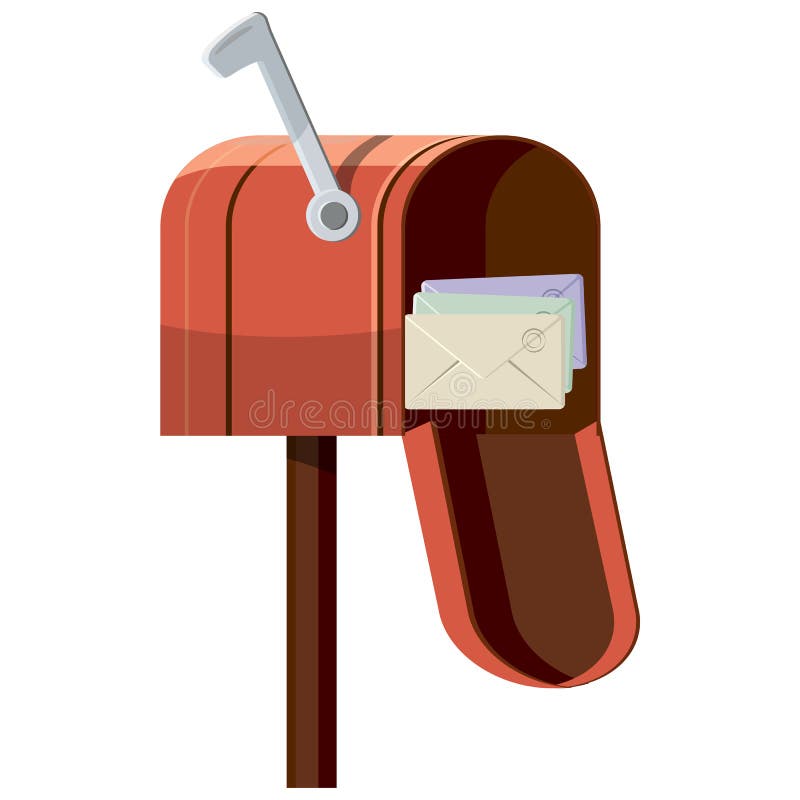 Mailbox Icon, Cartoon Style Stock Vector - Illustration of note, news ...