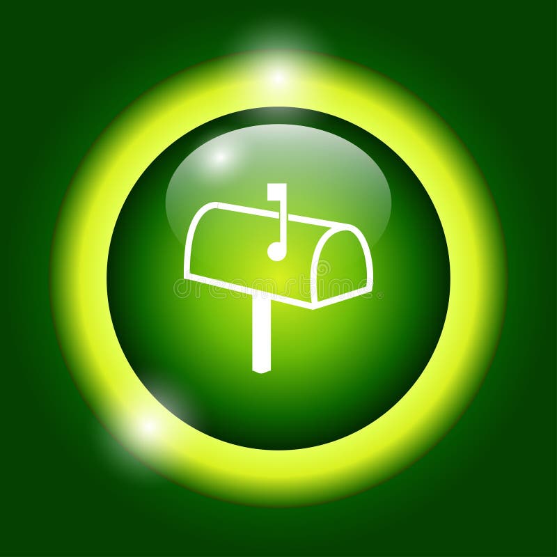 Mailbox Icon stock vector. Illustration of background - 58524077